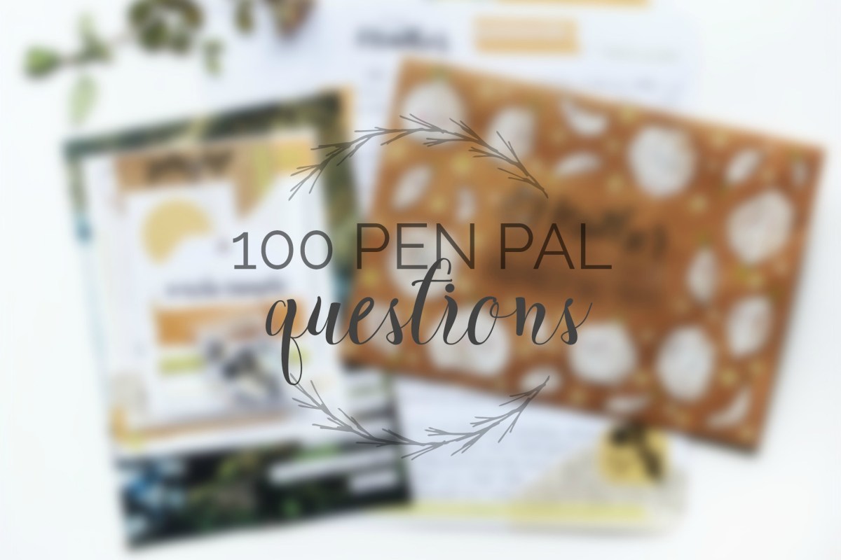 100 Questions to Ask Your Pen Pal – Allison Marie