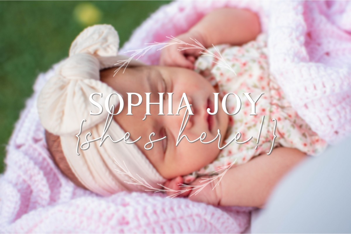 Introducing Sophia Joy {She’s Here!} – Allison Marie